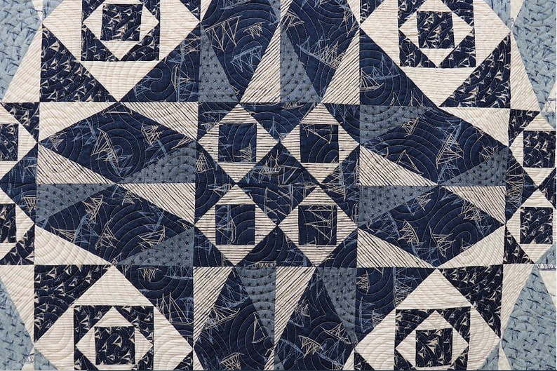 Sailing the Blue Quilt Pattern PDF Download A Fabulous - Etsy