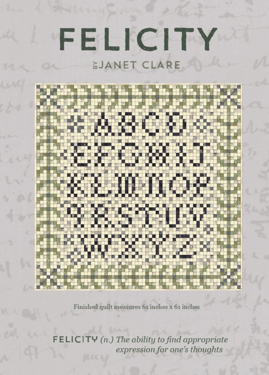 Felicity Quilt Pattern - an Elegant Quilt Pattern Featuring Janet Clare ...