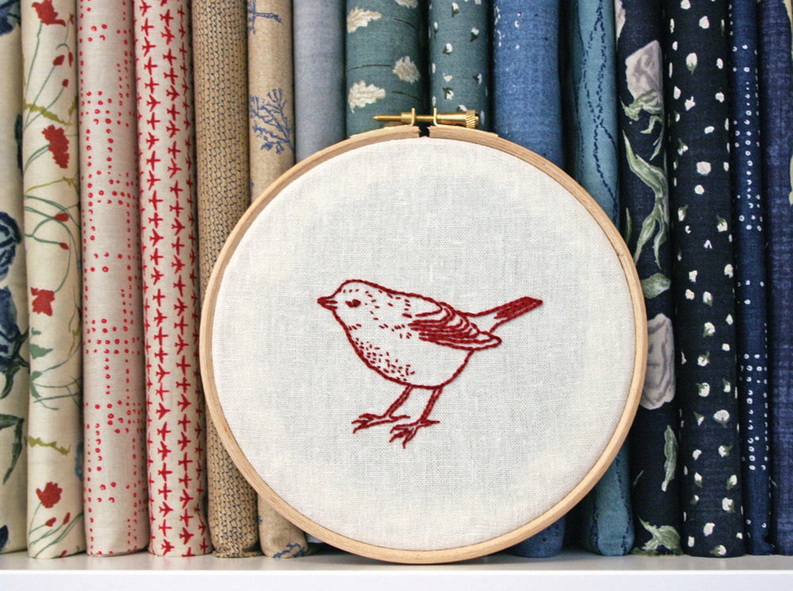Robin Embroidery Pattern Create a Beautiful Intricate | Etsy UK