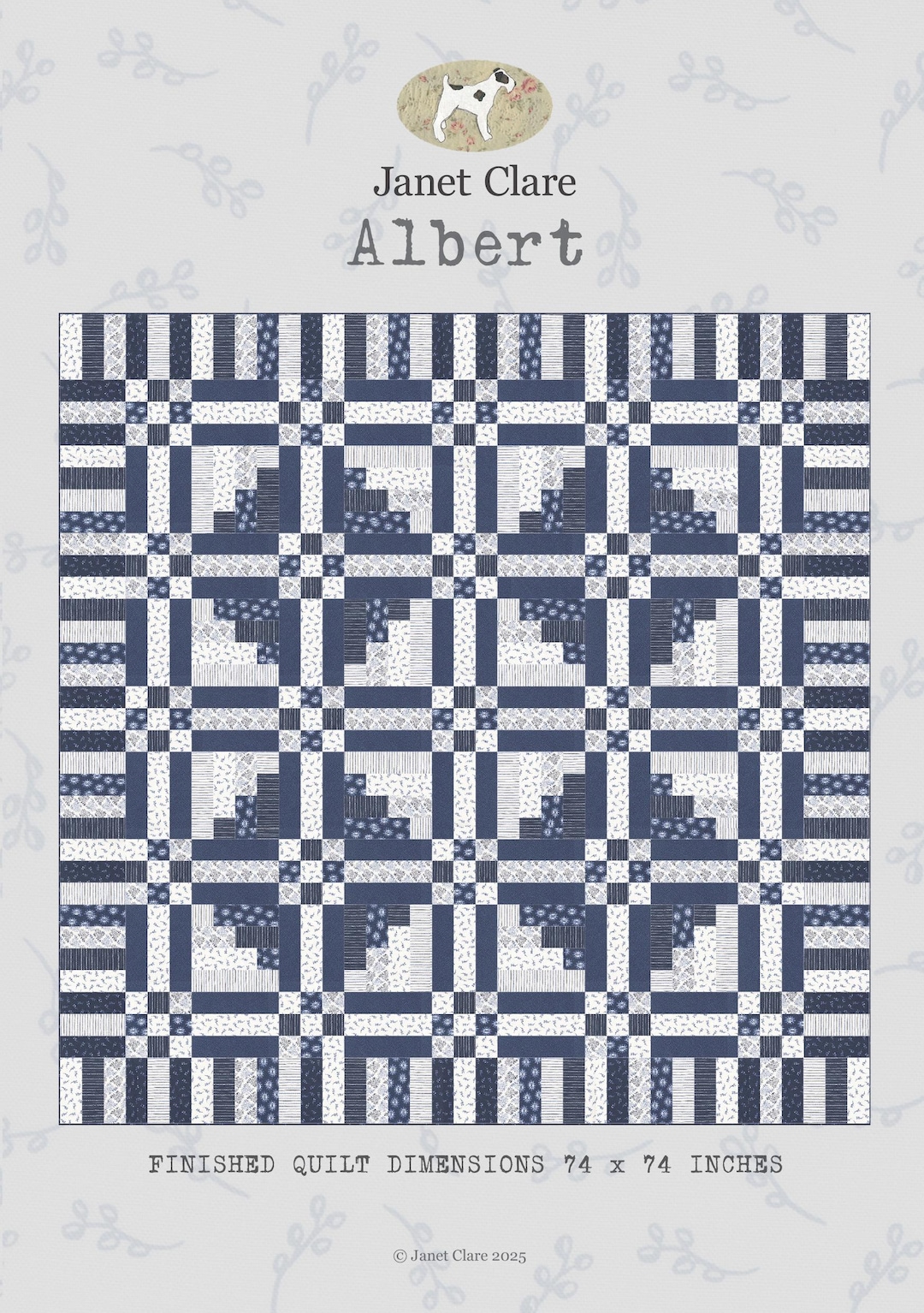 Albert Quilt Pattern - A Striking Two Tone Design Featuring Traditional ...