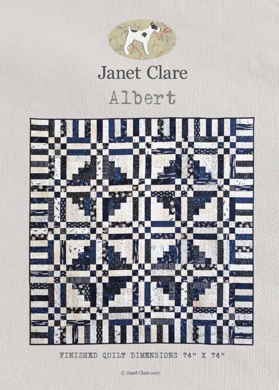 Albert - Quilt Pattern - PDF Download - A Striking Design in Two Tones ...