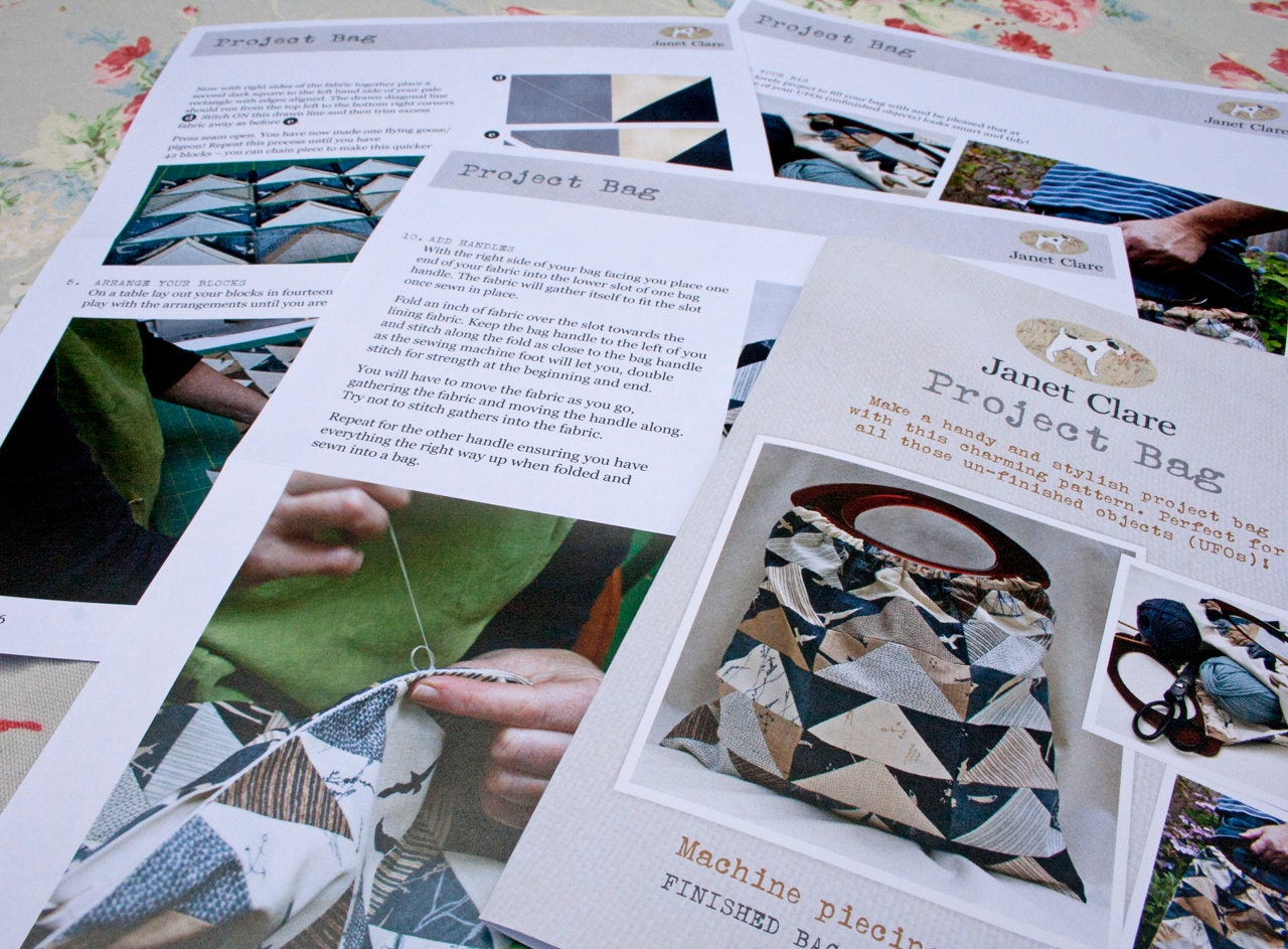 Project Bag Fabric and Pattern Kit Create Your Own Stylish - Etsy