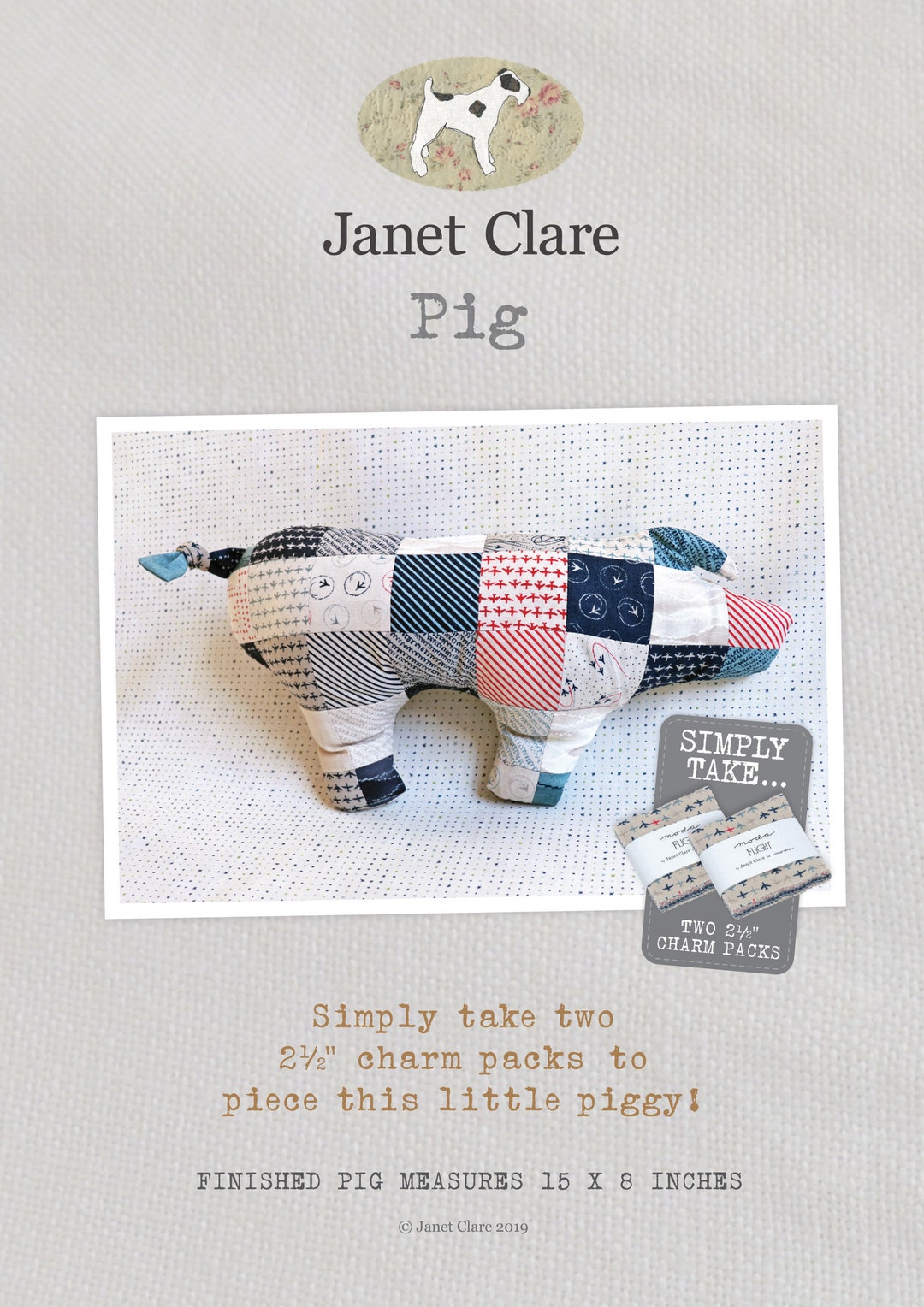 Pig Pattern - Create Your Own Cute Little Patchwork Piggy With This ...