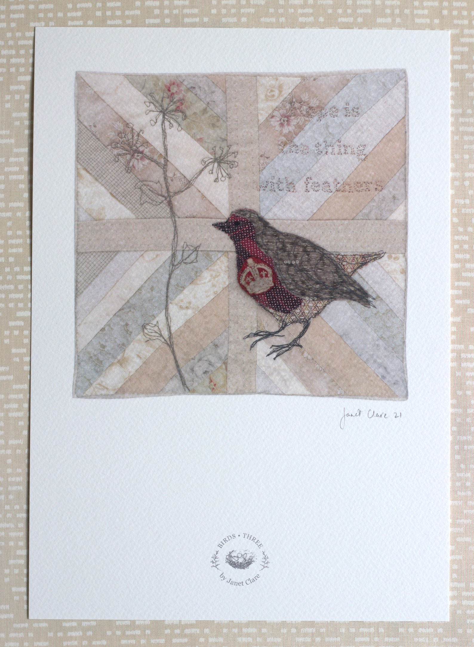 Art Print 'birds – Three ‘- 'hope is the Thing With Feathers’ From ...