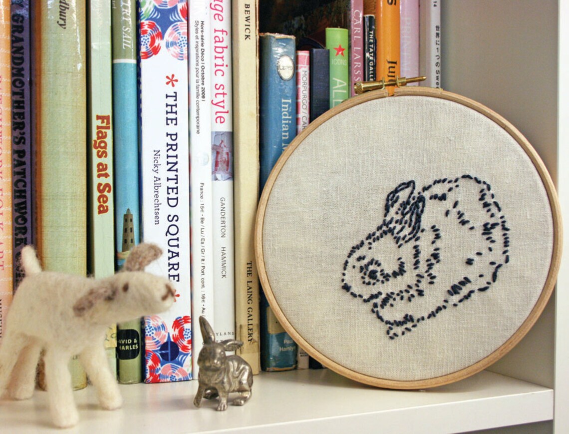 Rabbit Embroidery Pattern Create a Delightful Rabbit - Etsy