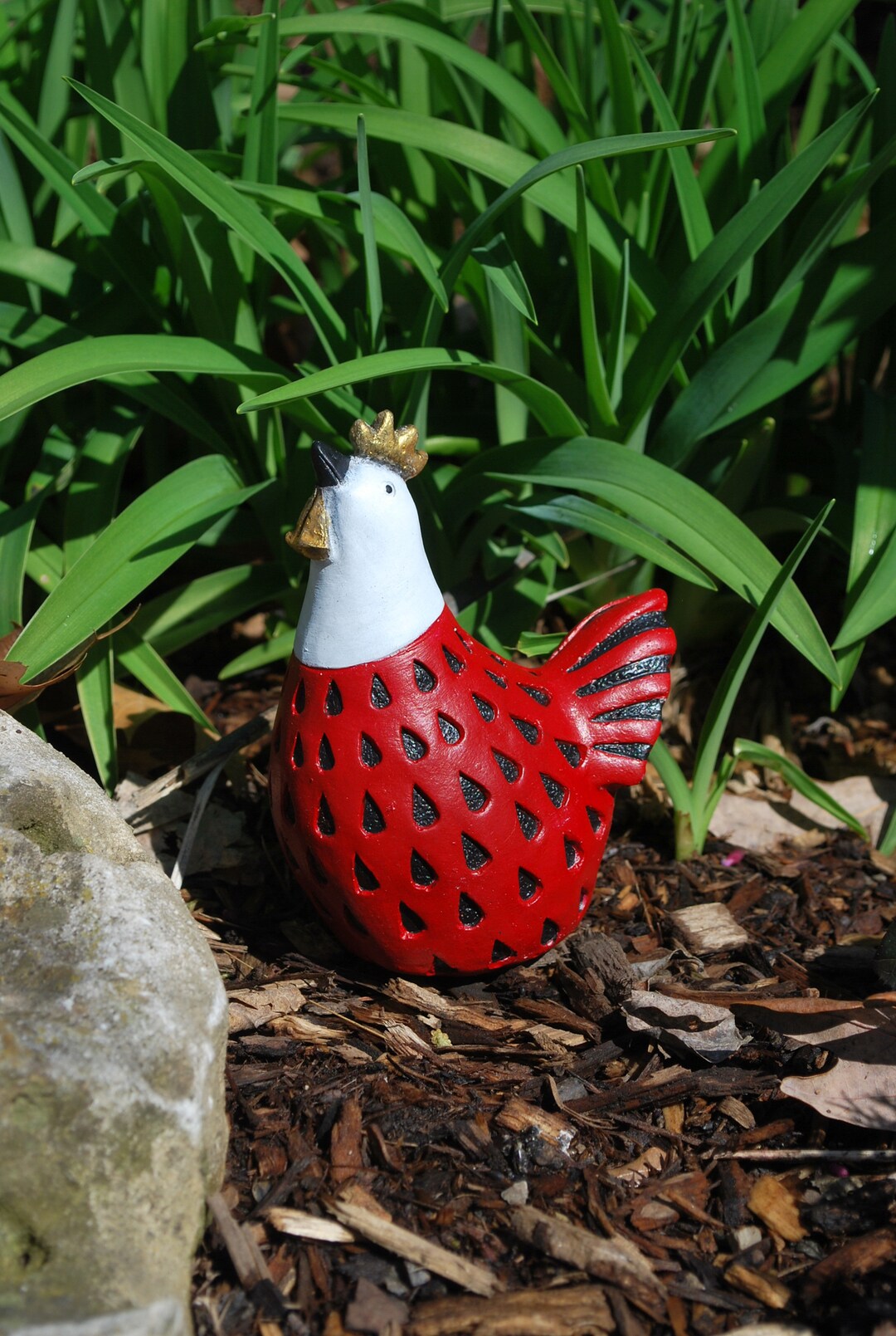 Mini Cement Chicken | Gothic Farmhouse | Outdoor Chicken | Indoor ...