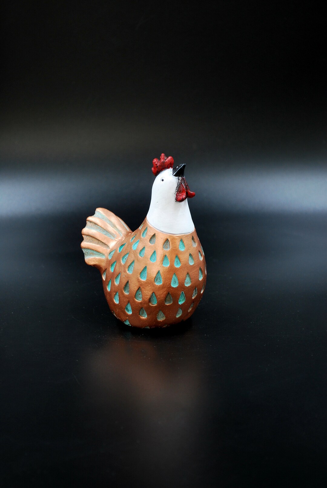Mini Cement Chicken | Gothic Farmhouse | Outdoor Chicken | Indoor ...