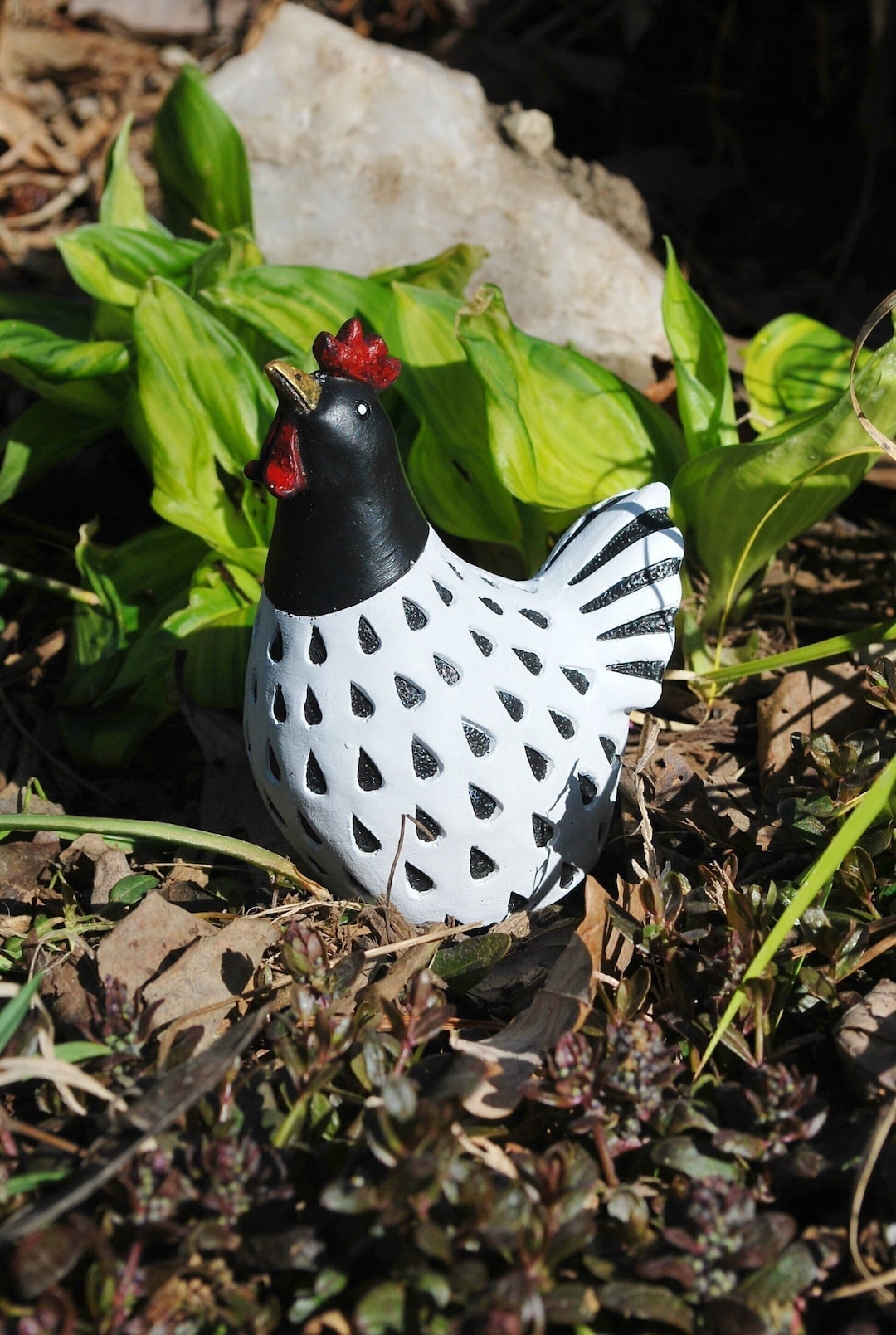 Handmade Mini Cement Chicken: Gothic Farmhouse Decor (4 Inches) - Etsy