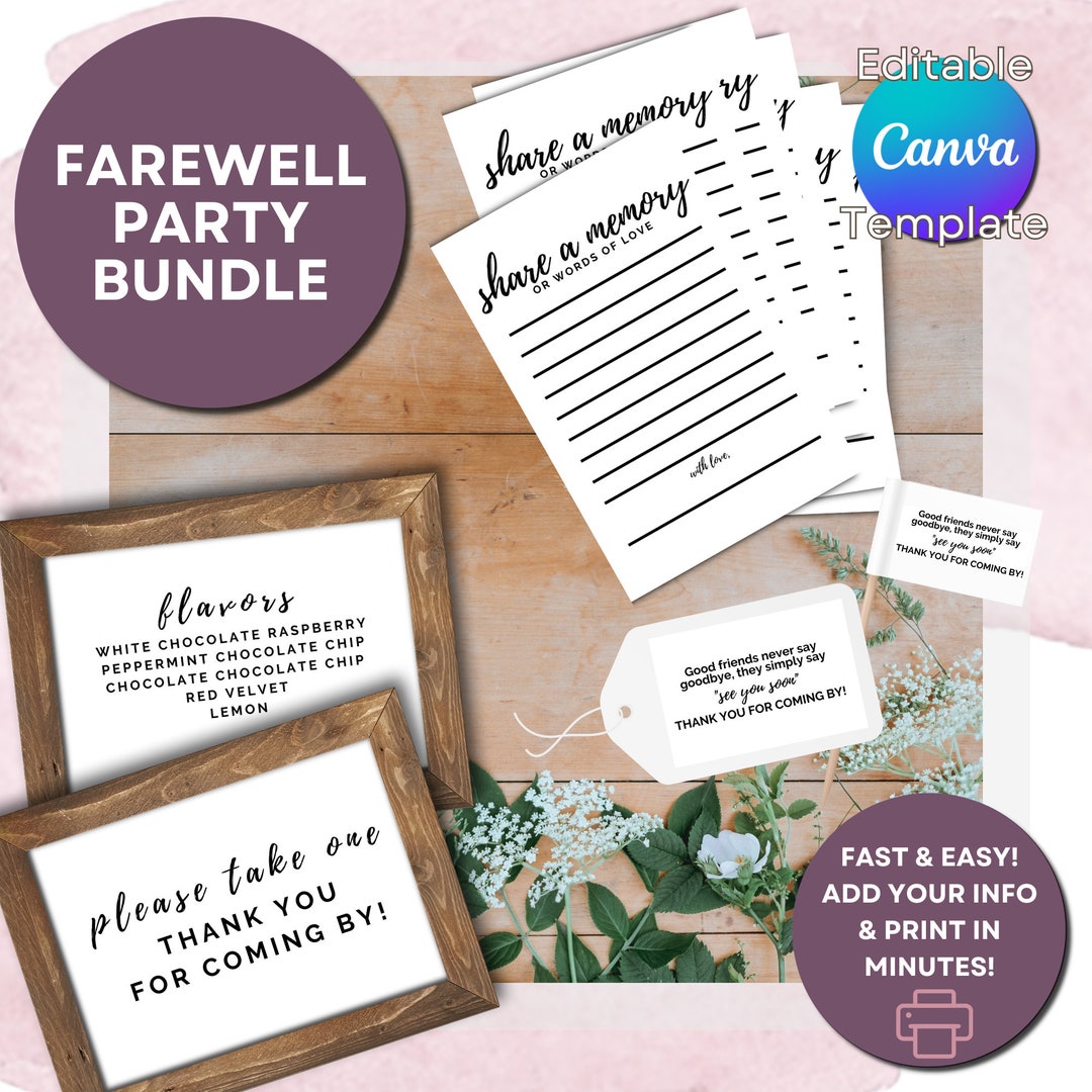 Minimalist Farewell Party Decor Bundle Not Good Bye but See You Soon ...