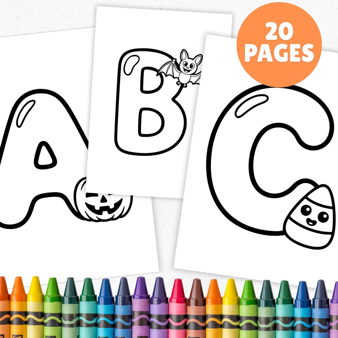 Halloween ABC Coloring Pages – Printable Alphabet Tracing Activity ...