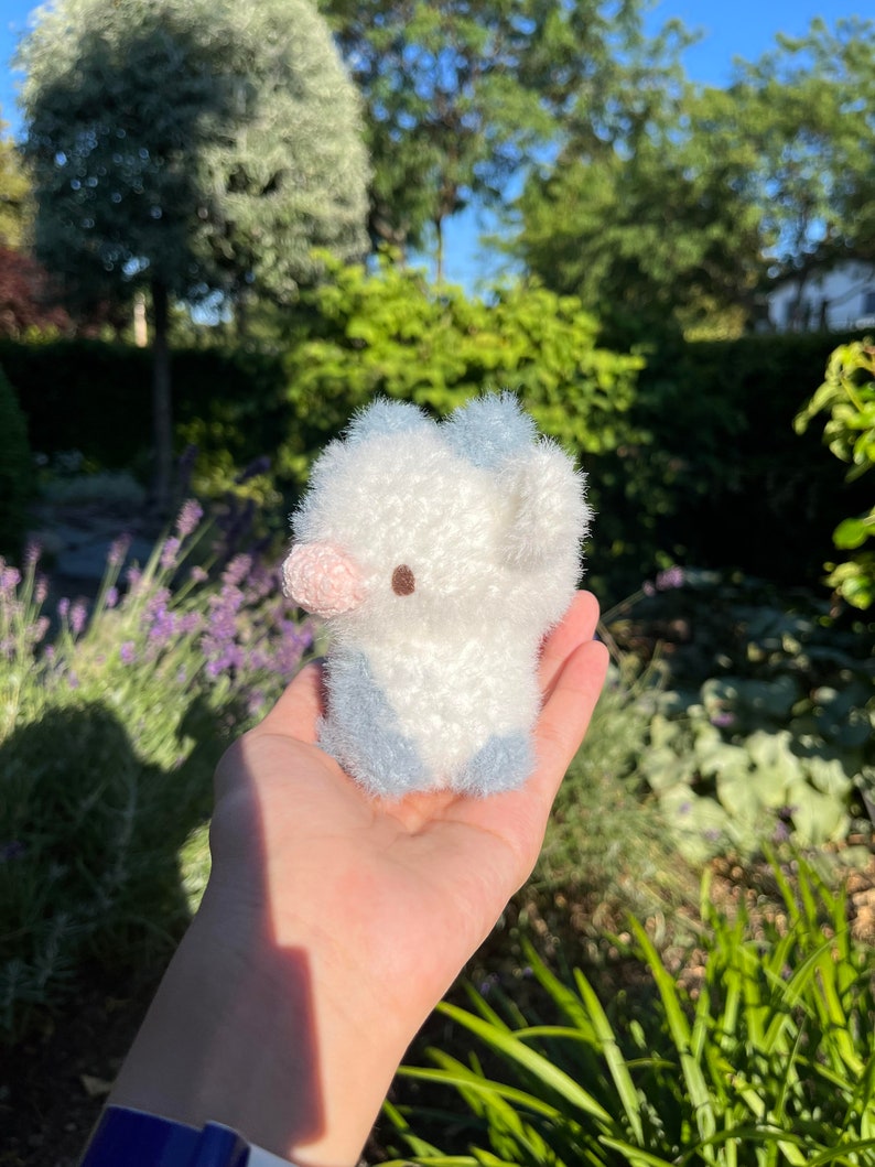 Crochet Fluffy Blueberry Cow Plush Amigurumi Sitting Cow Plushie - Etsy