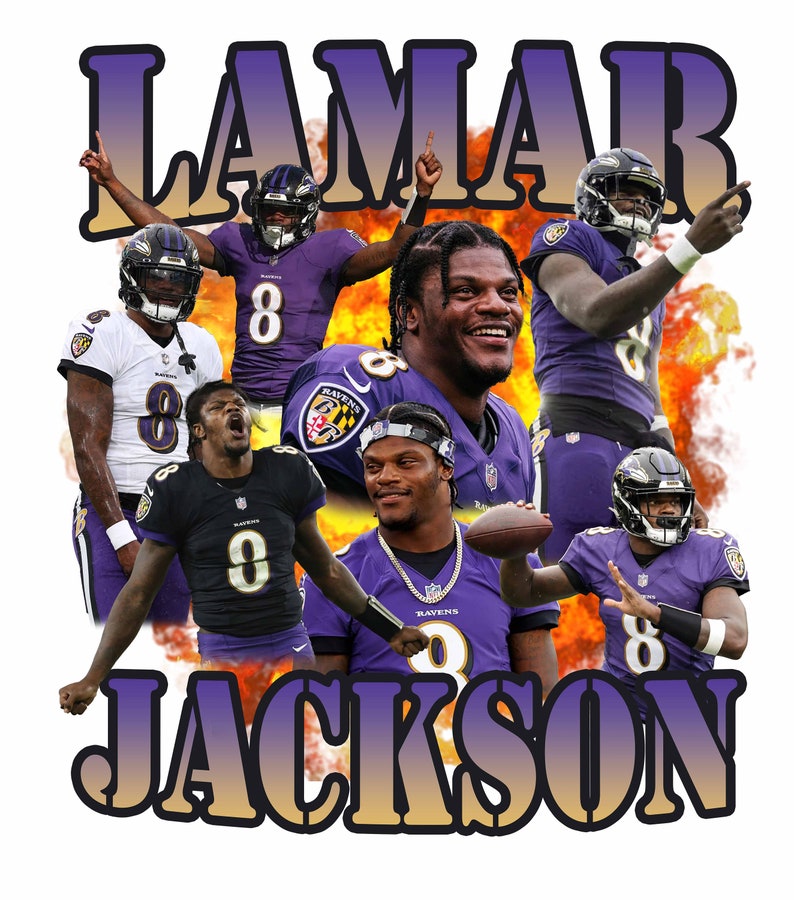 Lamar Jackson Png,lamar Jackson Shirt Desing, Retro American Football ...