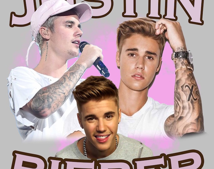 Justin Bieber T Shirt Design PNG Instant Download - Etsy Canada