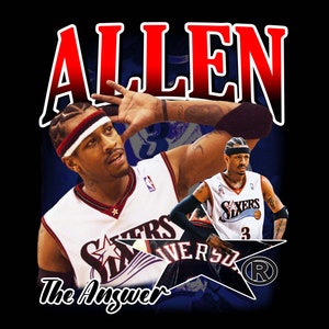 ALLEN IVERSON Png, T-shirt Design, Bootleg Tees Design, Ready to Print ...
