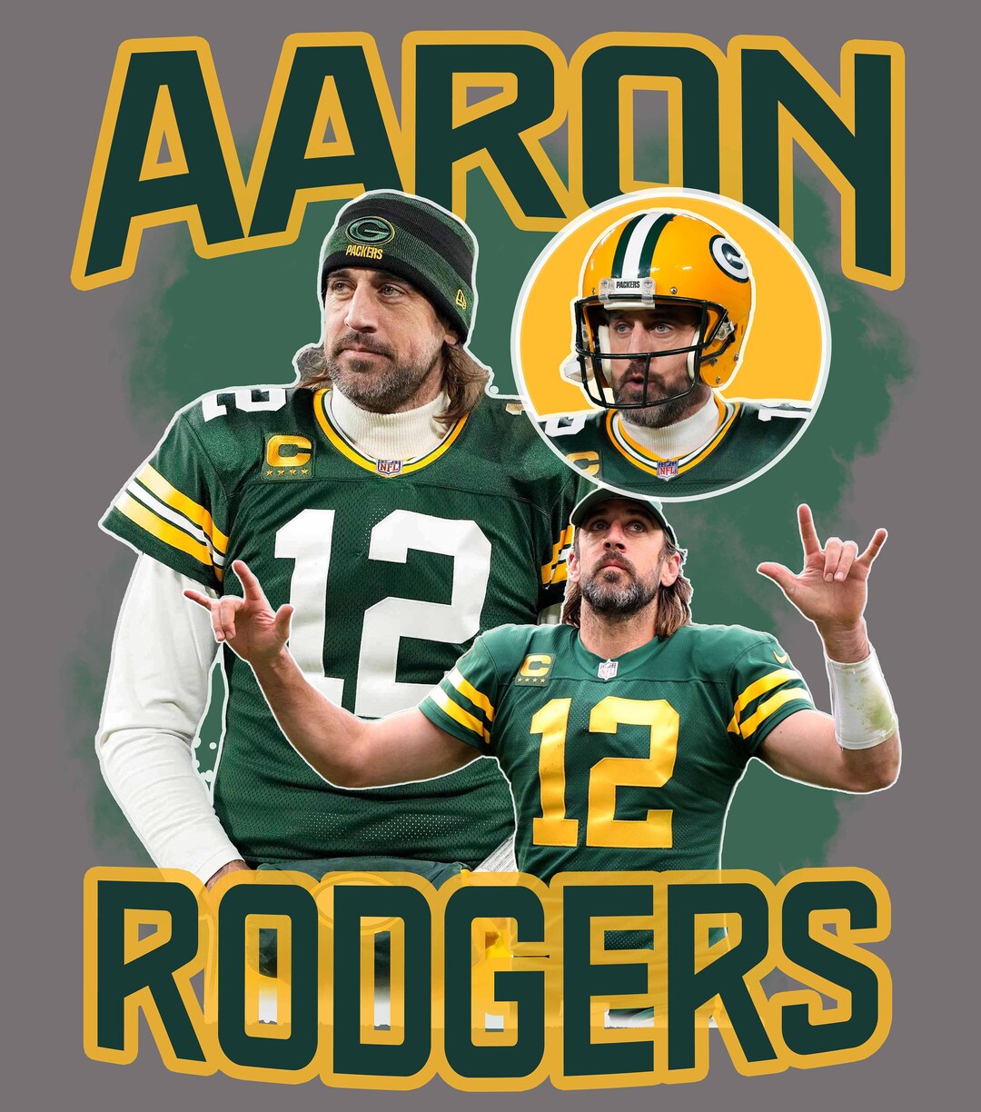AARON RODGERS T-shirt Design PNG ,digital Instant Download, 300.dpi - Etsy