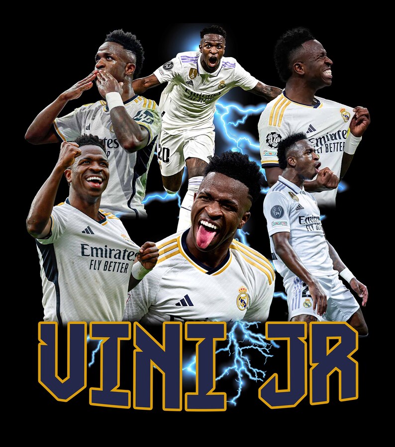 Vinicius Júnior Png, Vini Jr | T-shirt PNG |printable Bootleg T-shirt ...