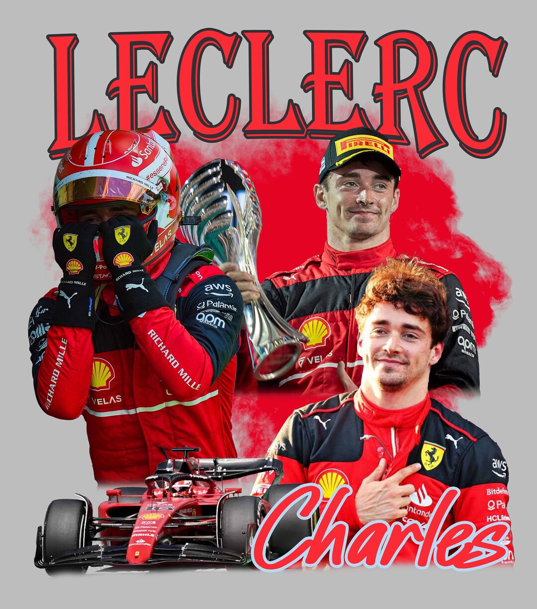 Charles Leclerc Png, T-shirt Design, Ready to Print, Printable Design ...