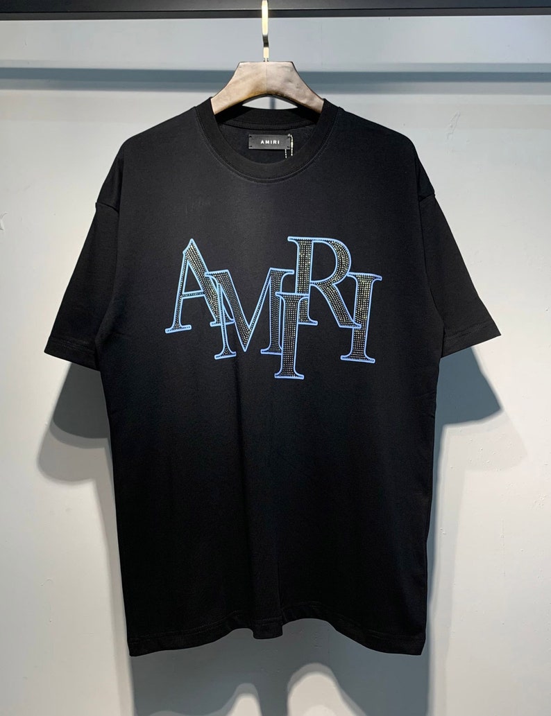 Amiri T-shirt, Vintage Amiri Logo Shirt, Letter Print AMIRI Tee, Casual ...