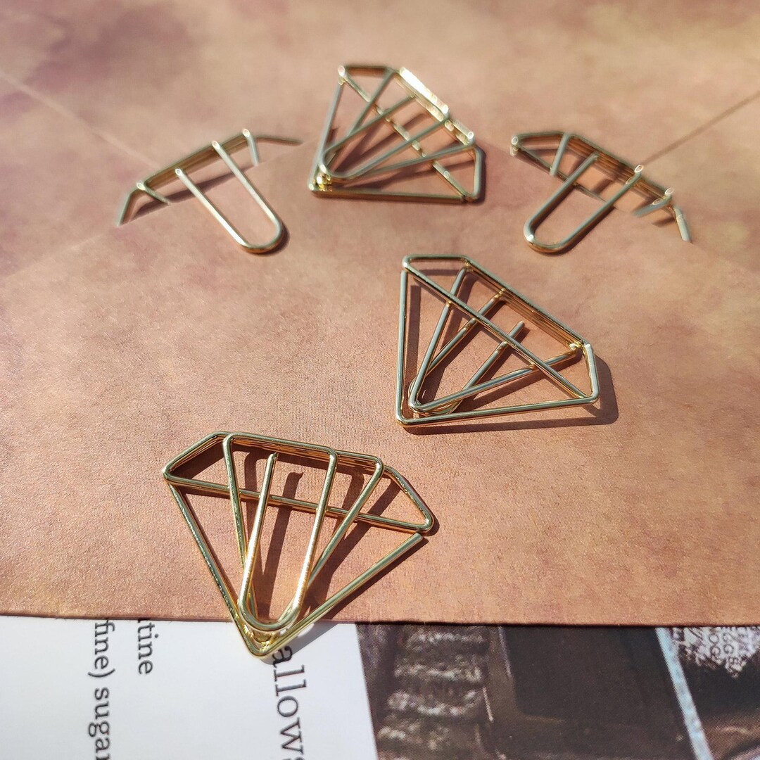 Metal Paperclips Diamond Metal Paper Clips, Metal Paper Clips Pack of 5 ...