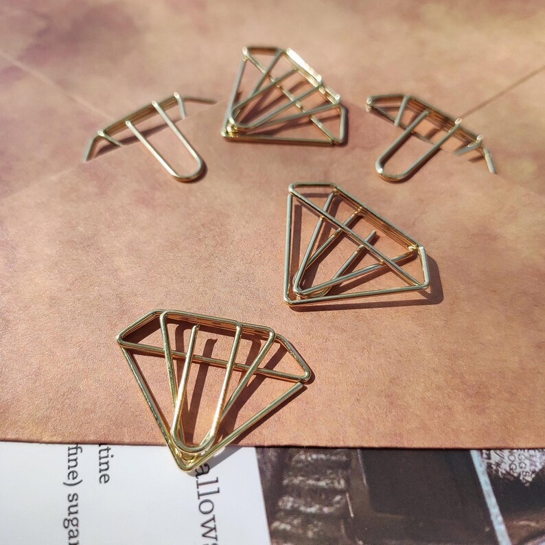 Metal Paperclips Diamond Metal Paper Clips, Metal Paper Clips Pack of 5 ...