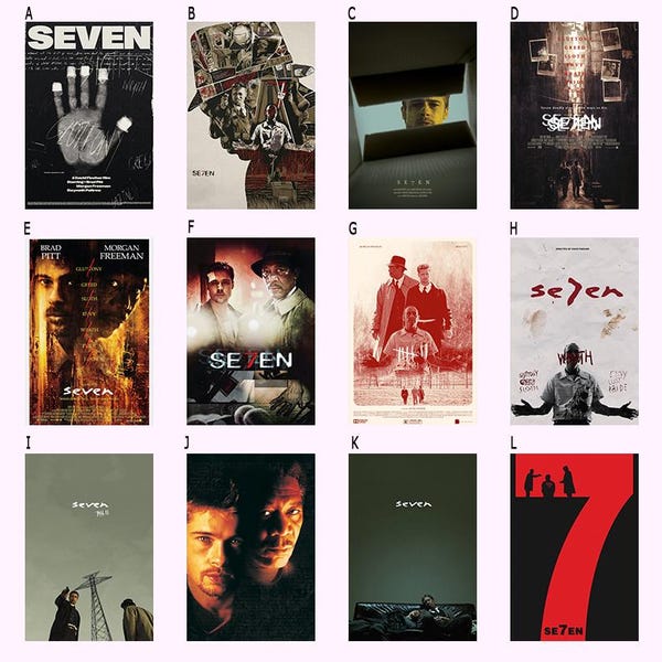 Movie Seven Poster - Etsy UK