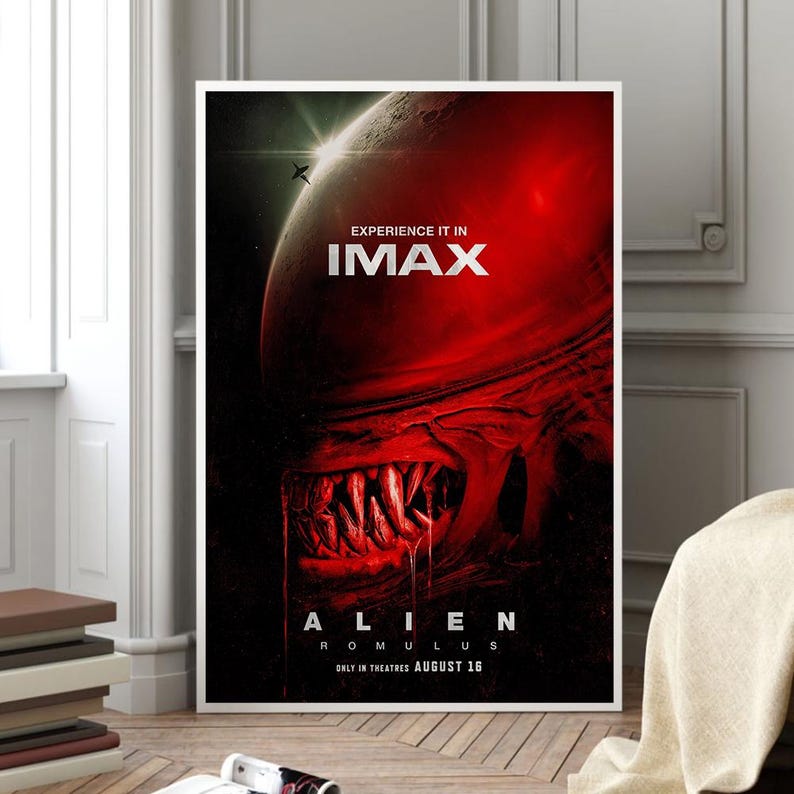 Alien Romulus Movie Poster: Handmade Canvas Wall Art - Etsy