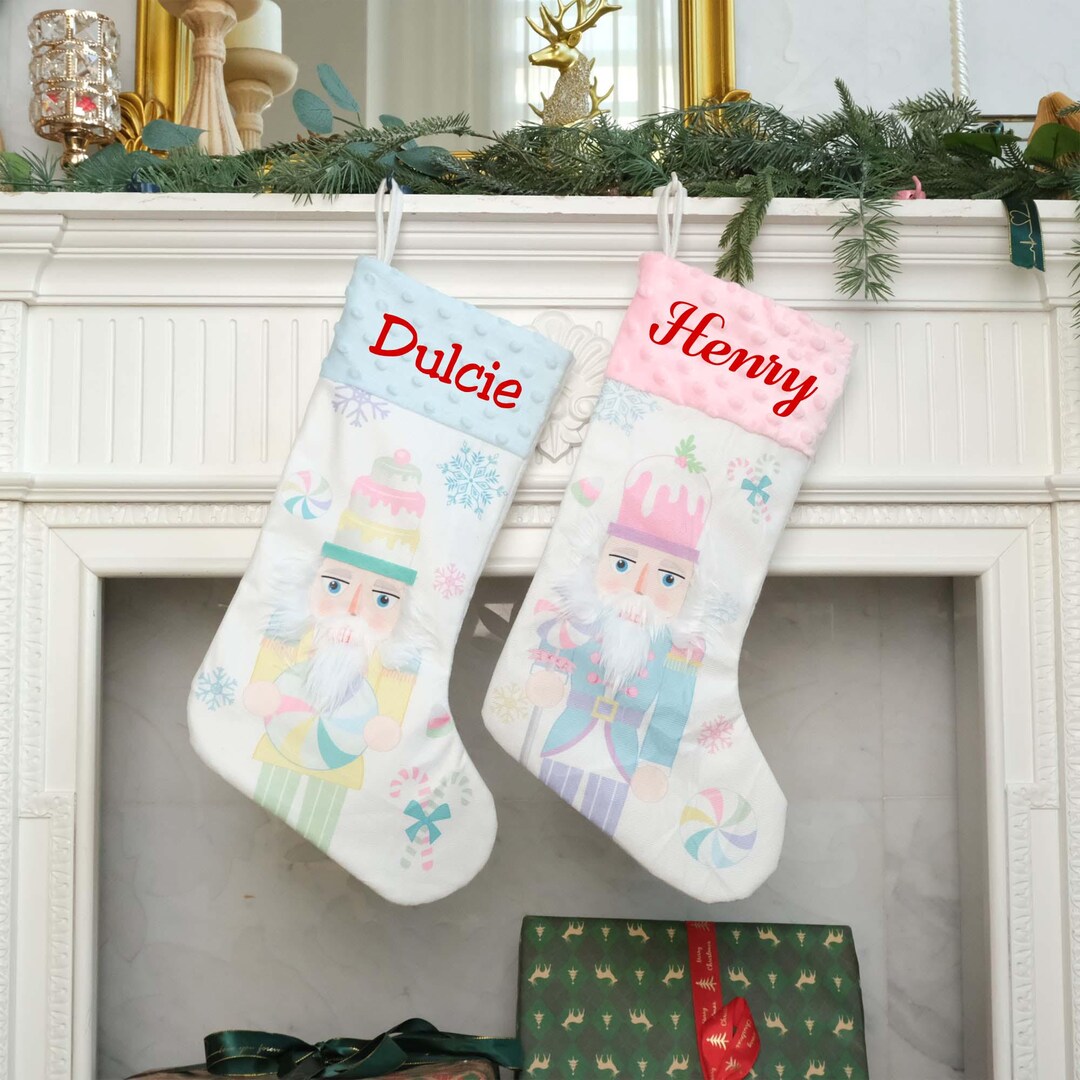 Custom Nutcracker Christmas Stockings, Embroidered Name Christmas ...