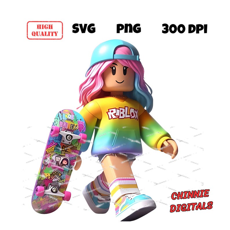 Roblox Png, Roblox Girl, Roblox Clipart, Digital Download, Png and Svg ...