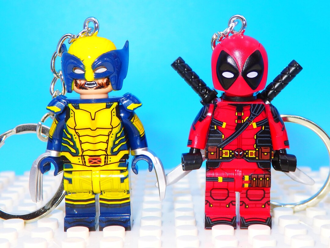 Deadpool and Wolverine 3D Minifigure Keychain Key Ring Car Key House ...