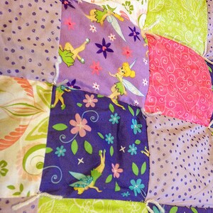 Disney's Tinkerbell Full Sized Quilt - Handmade With Flannel Back - Etsy