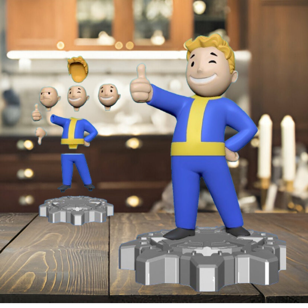 Vault Boy Sculpt STL Files Multi Part Ready to Print Fallout - Etsy UK