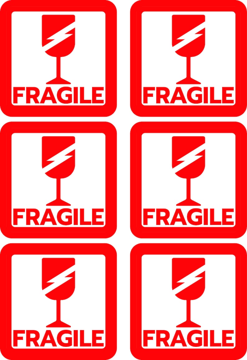 Sticker FRAGILE Signs for Packaging - Etsy