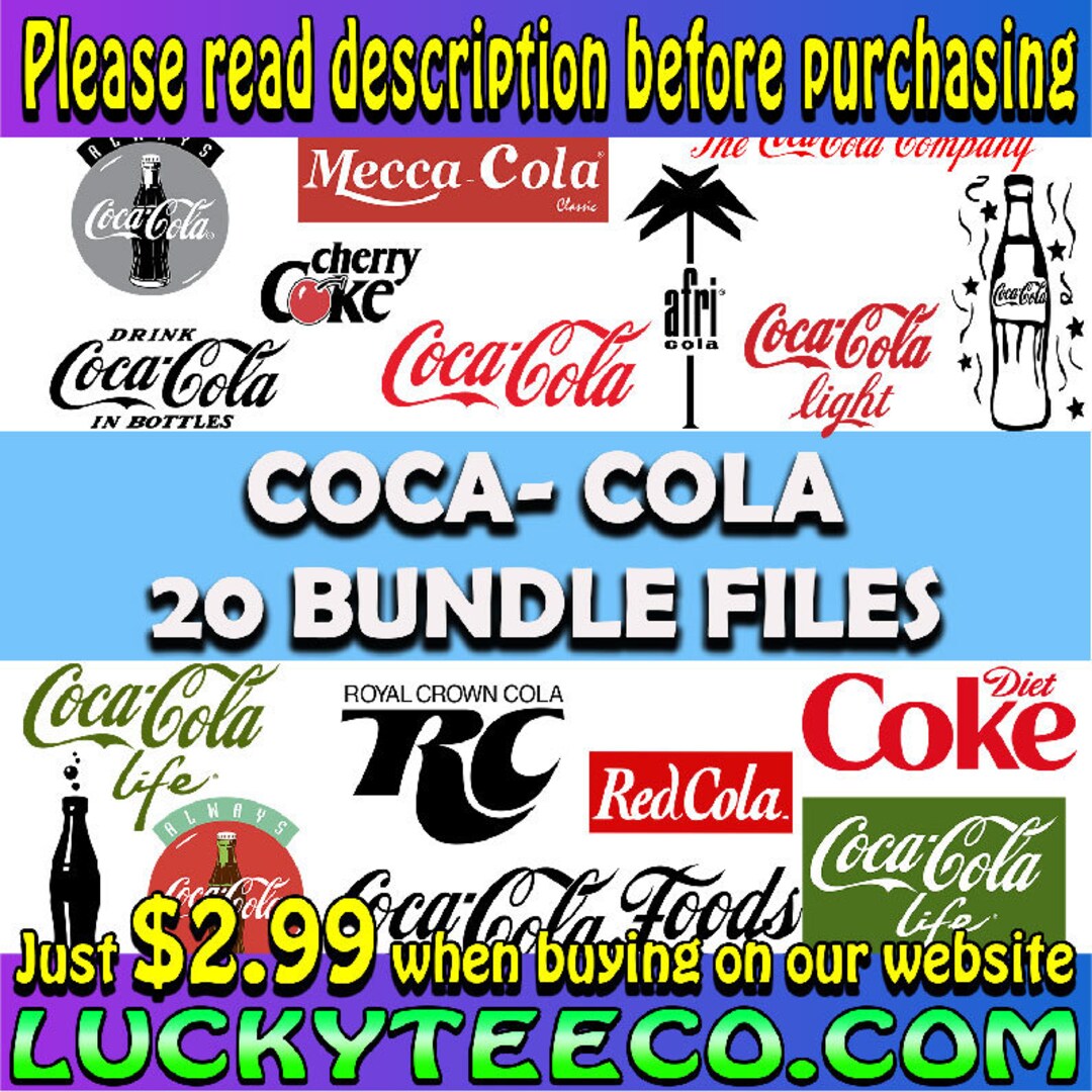 20 Coca Cola Bundle Svg, Coca Cola Logo Svg, Coke Logo Svg - Etsy