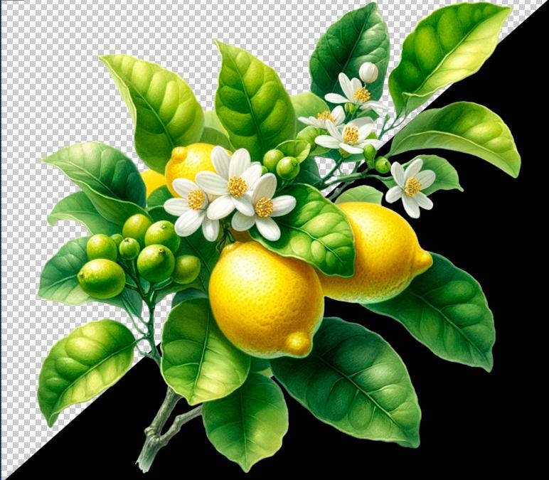 Lemon Set Clipart PNG. Transparent Background. PNG #7 - Etsy