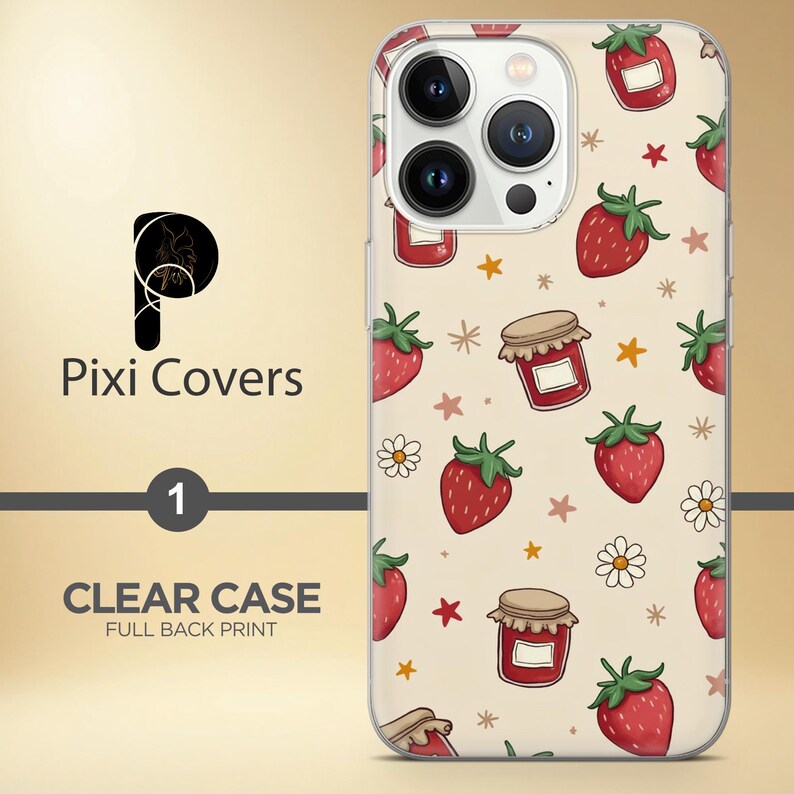 Strawberry Picnic Phone Case, Berry Art Cover for Iphone, Samsung ...