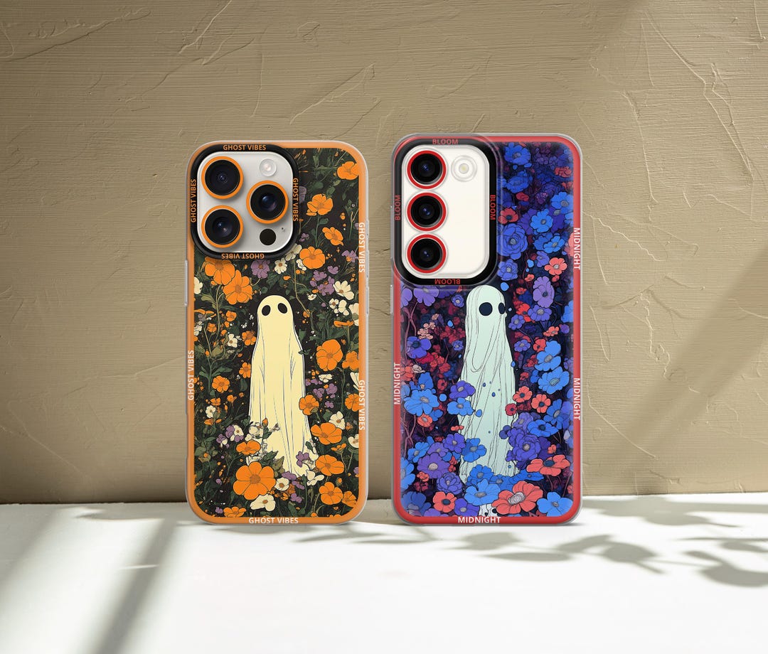 Spooky Ghost Phone Case Cute Aesthetic Cover for Samsung S25ultra ...