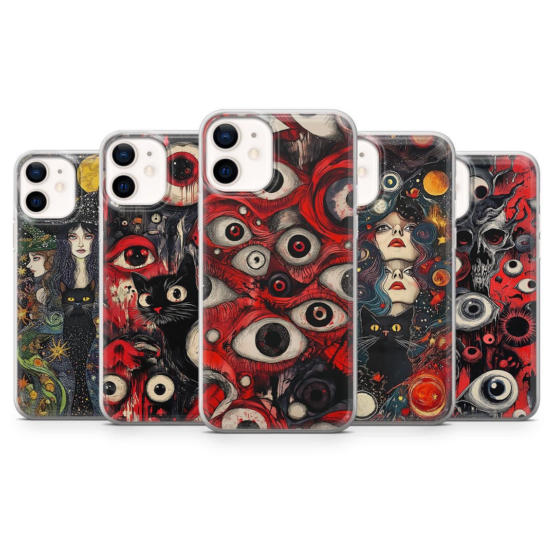 Creepy Eyes Phone Case - Horror Grunge Art Cover for Iphone, Samsung ...