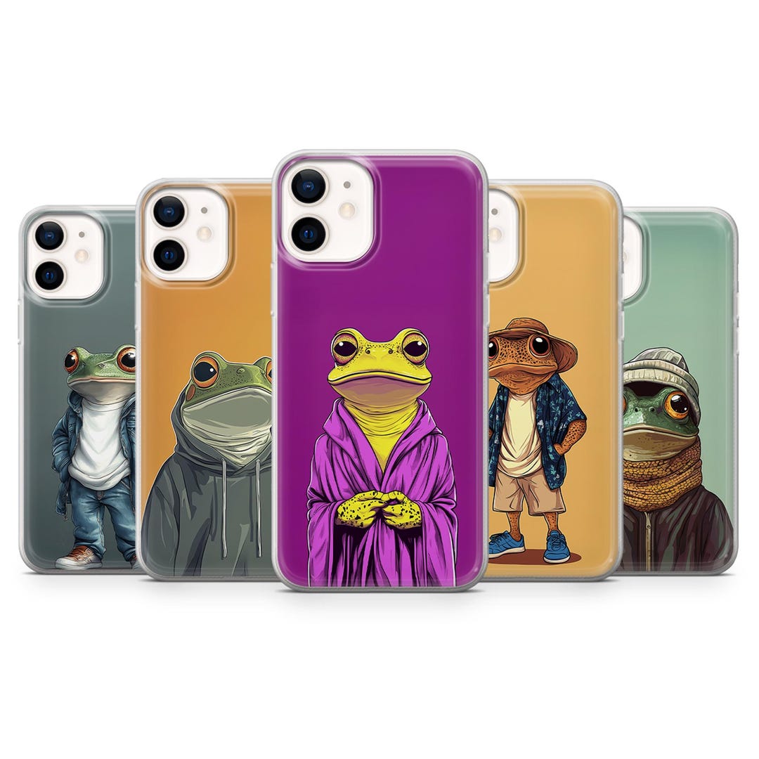 Cute Frog Phone Case Vibrant Amphibian Cover for iPhone 16pro, 15, 14 ...