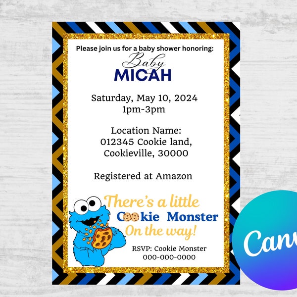 Cookie Monster Baby Shower - Etsy
