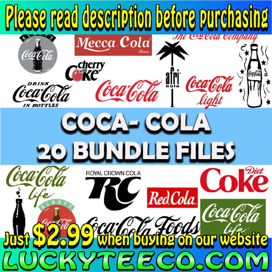 20 Coca Cola Bundle Svg, Coca Cola Logo Svg, Coke Logo Svg - Etsy