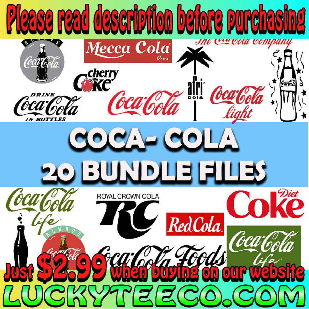20 Coca Cola Bundle Svg, Coca Cola Logo Svg, Coke Logo Svg - Etsy