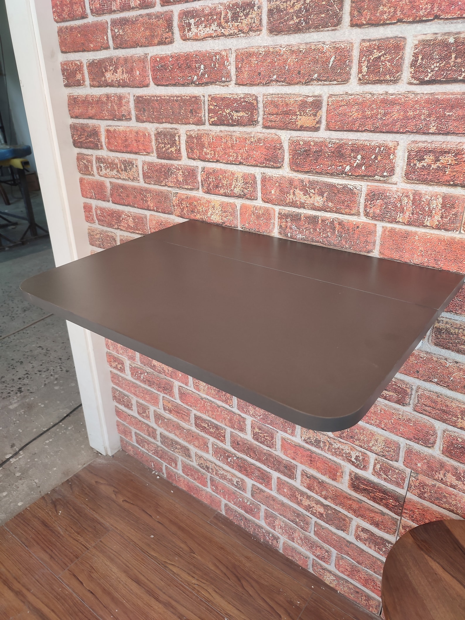 Wall Mounted Folding Table With Shelves, Space Saving Table, Floating Kitchen Table, Murphy ...