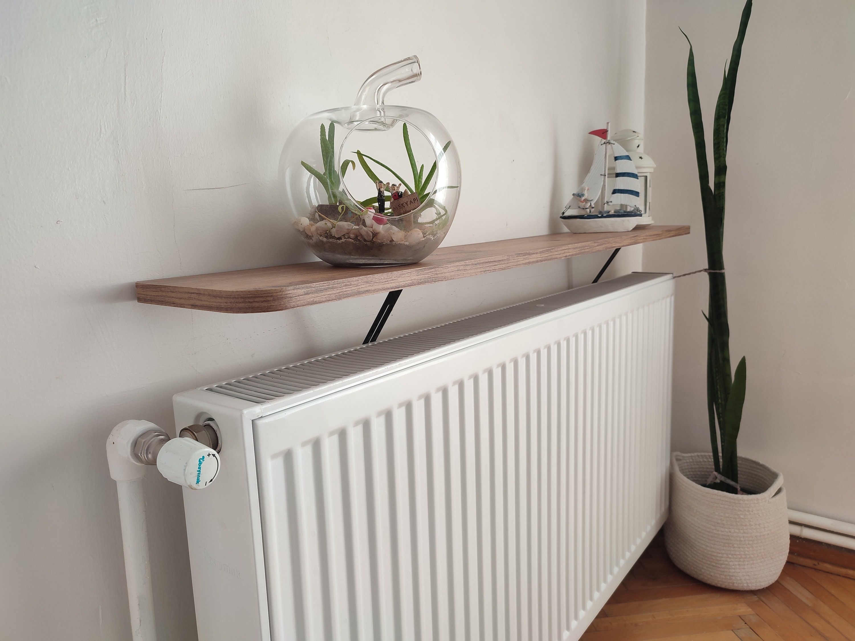 Pine Radiator Shelf: Removable Wooden Entrance Shelf - Etsy