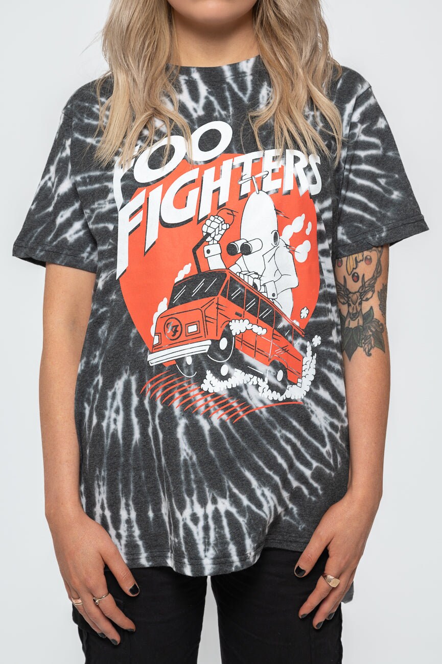 Foo Fighters Speeding Bus Dye Wash T Shirt Etsy