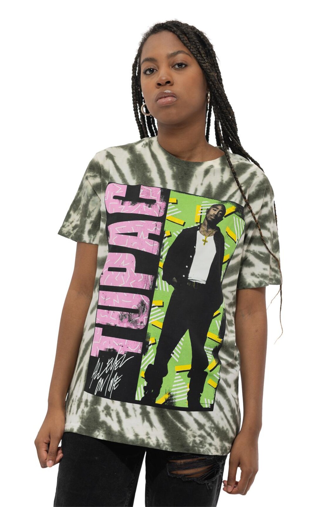 Tupac T Shirt 2PAC All Eyez on Me Logo New Official Unisex Dye Wash ...