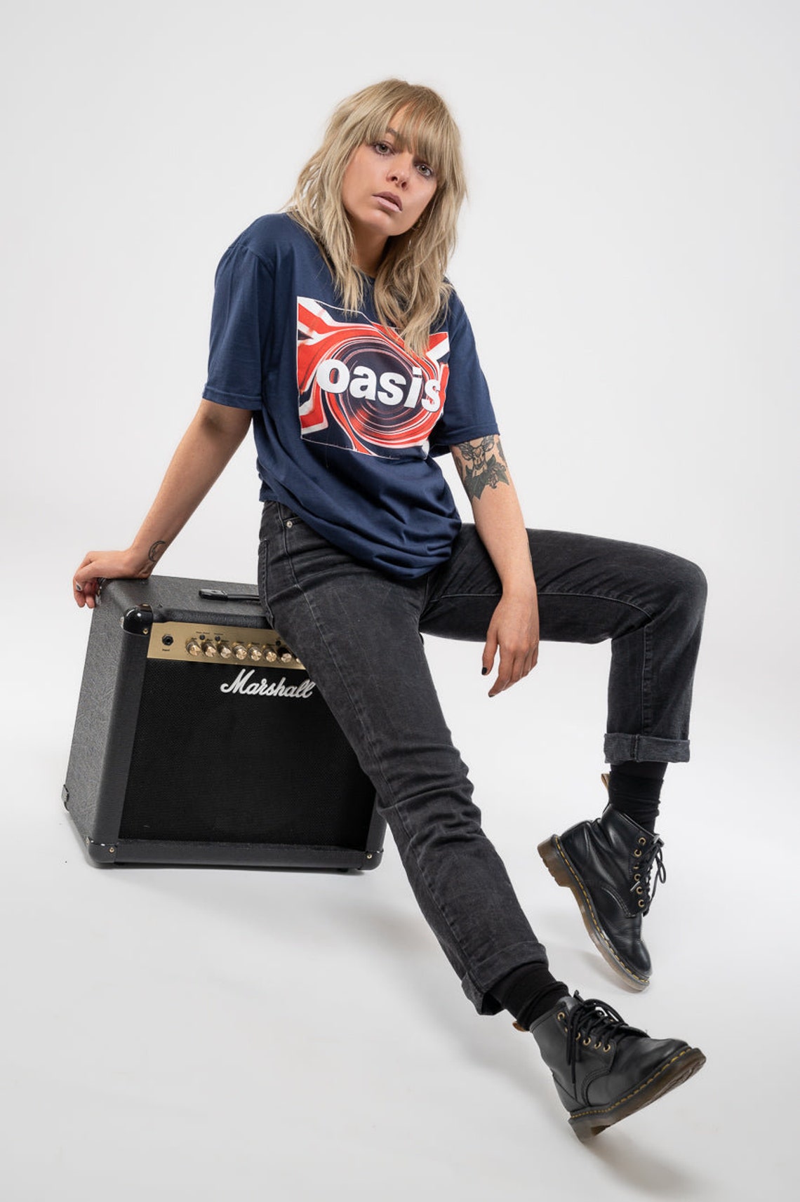 Oasis Union Jack Logo T Shirt - Etsy