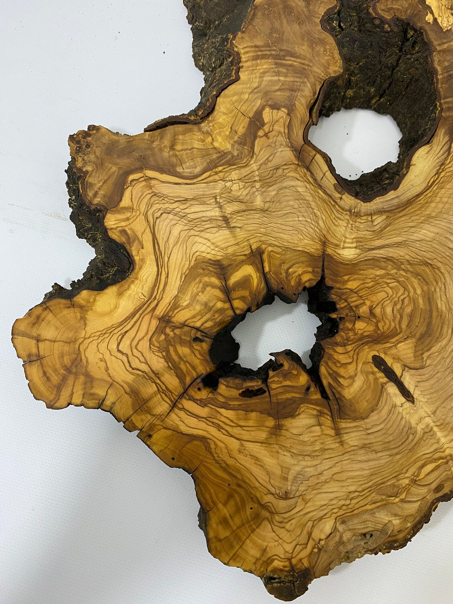 Olive Wood Slab for Live Edge DIY Wood Art, Natural Raw Edge Olive ...