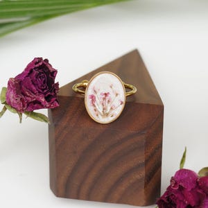 Handmade Dried Flower Ring,pressed Flower Ring,botanical Jewelry,dried ...