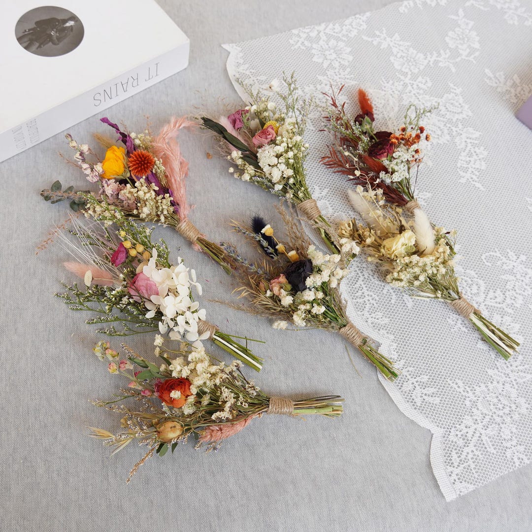 Mini Dried Flower Bouque T: Bohemian Home Decor, Mailbox Gift - Etsy