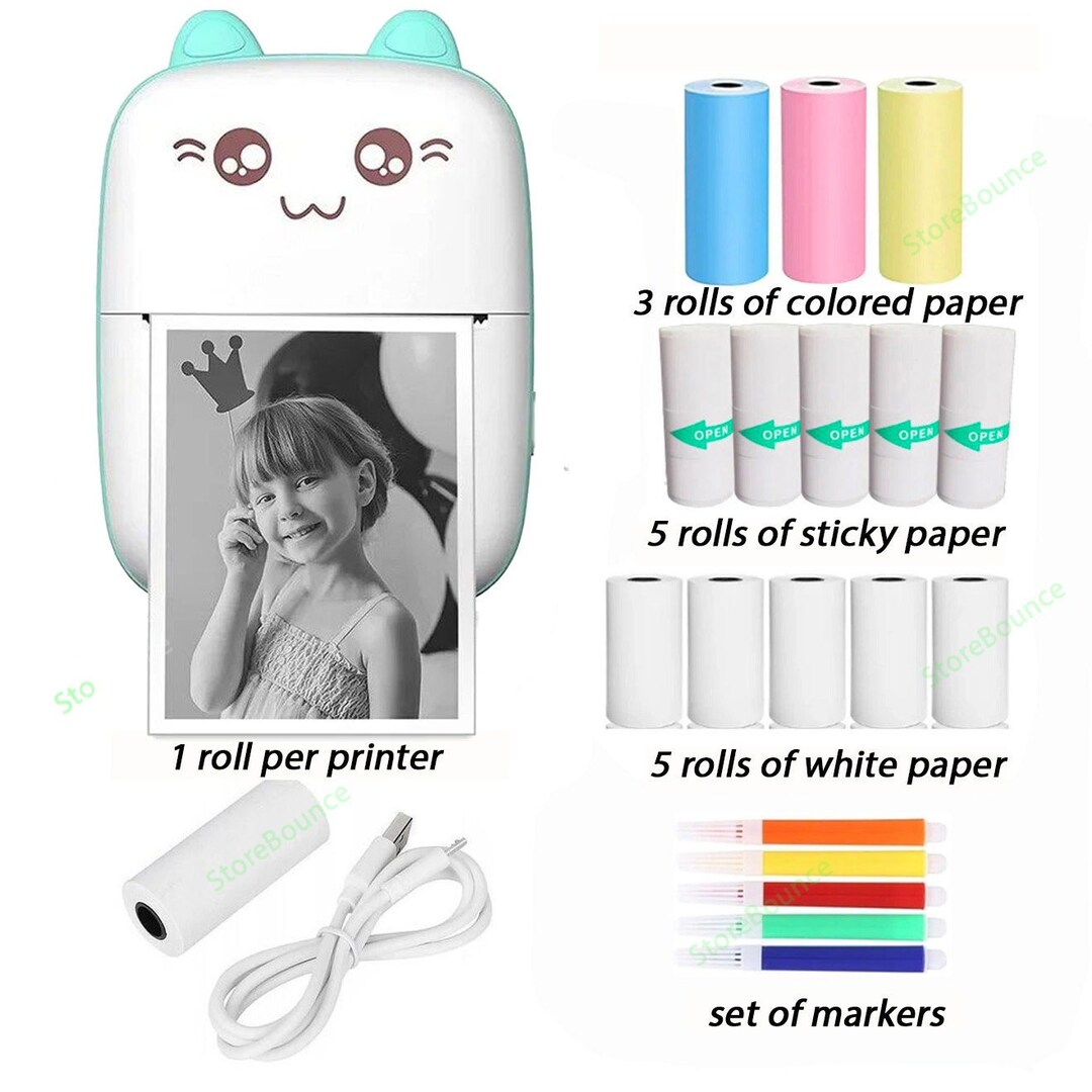 Printer for Children, Creativity Set for Boys and Girls, Kids Mini ...